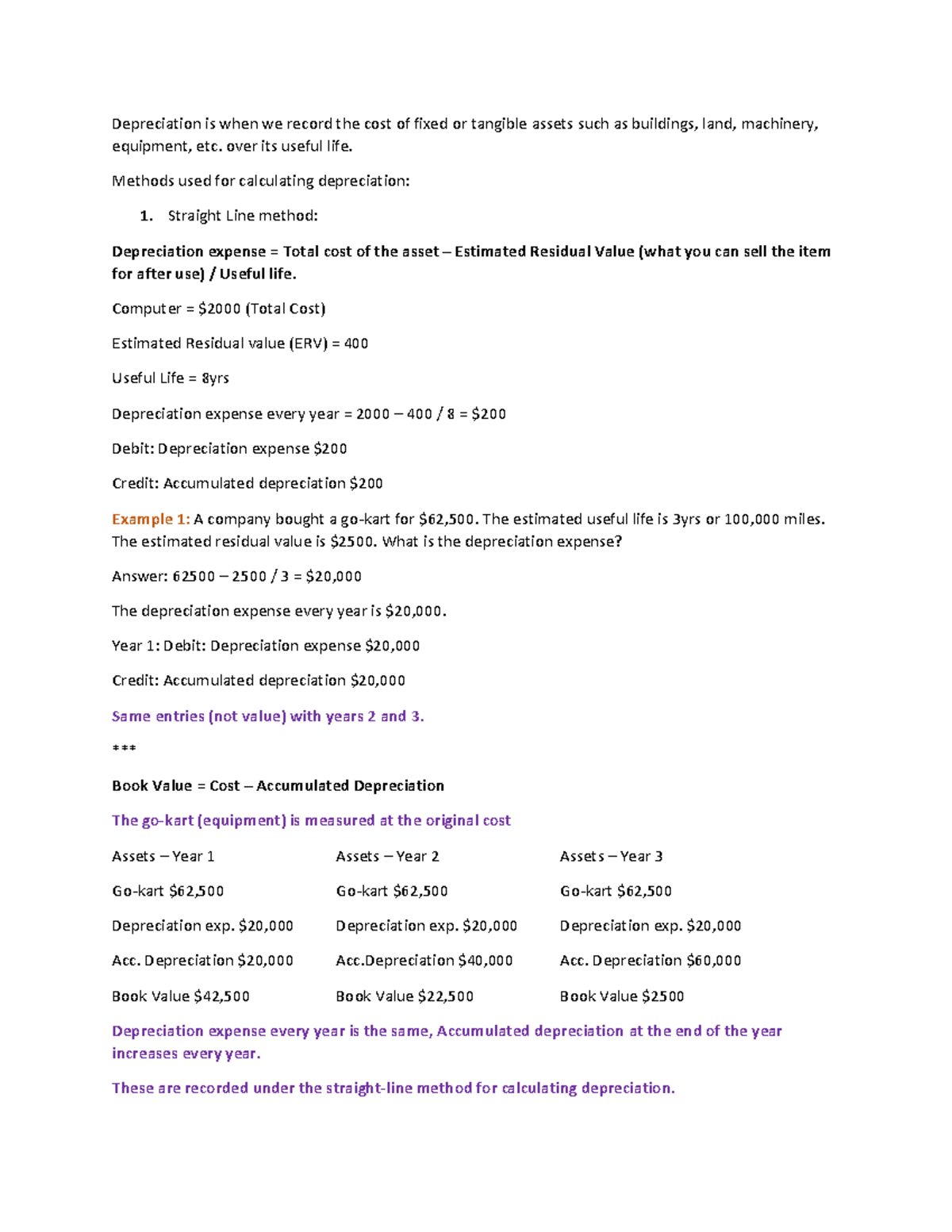 ACCT Chapter 9 Long Lived Tangible and Intangible Assets - Depreciation ...