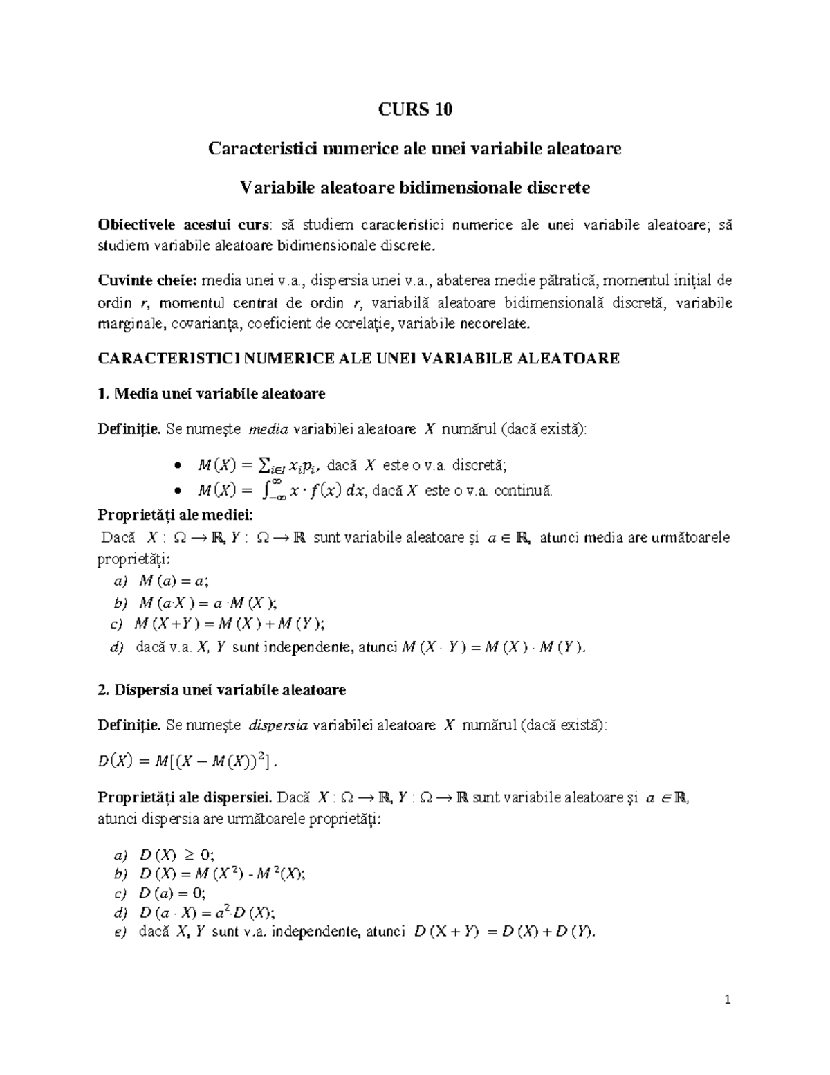 Curs 10 Management 2021 - CURS 10 Caracteristici numerice ale unei ...