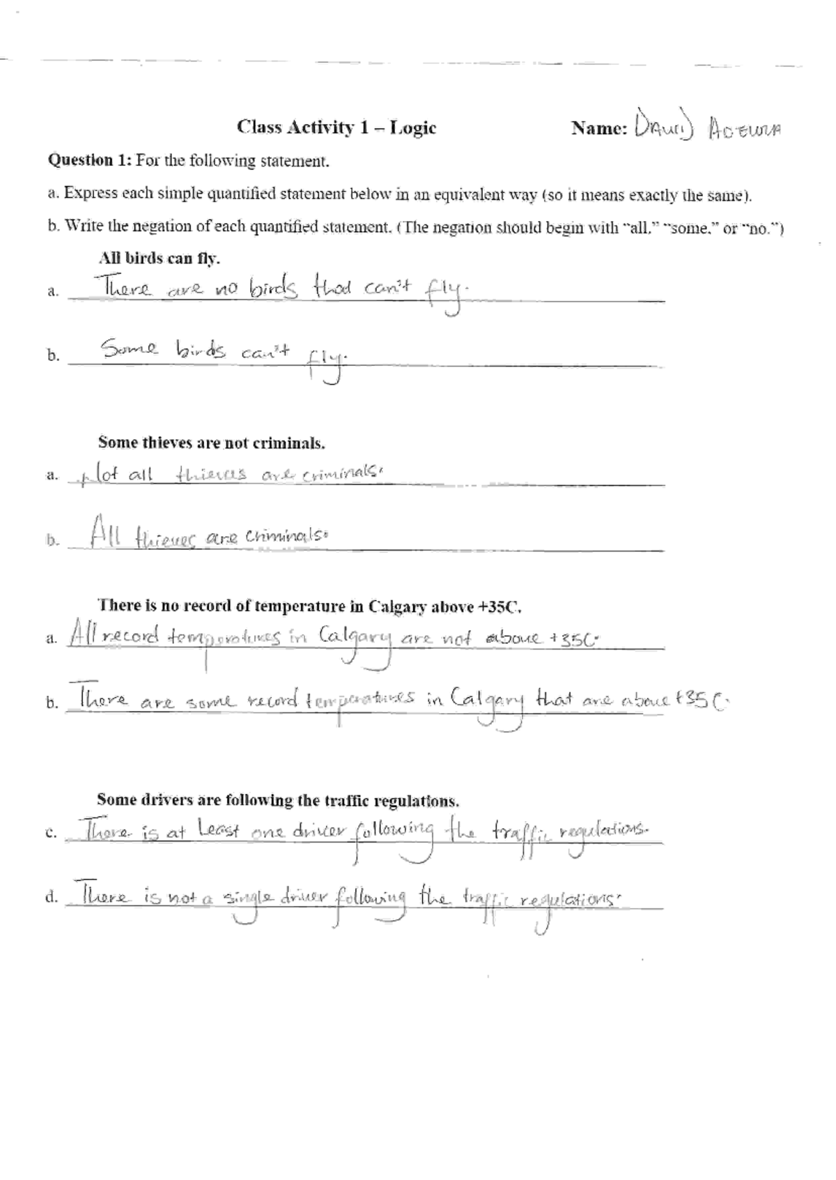 In Class Activity 1 - addsd - Gned 1101 - Studocu