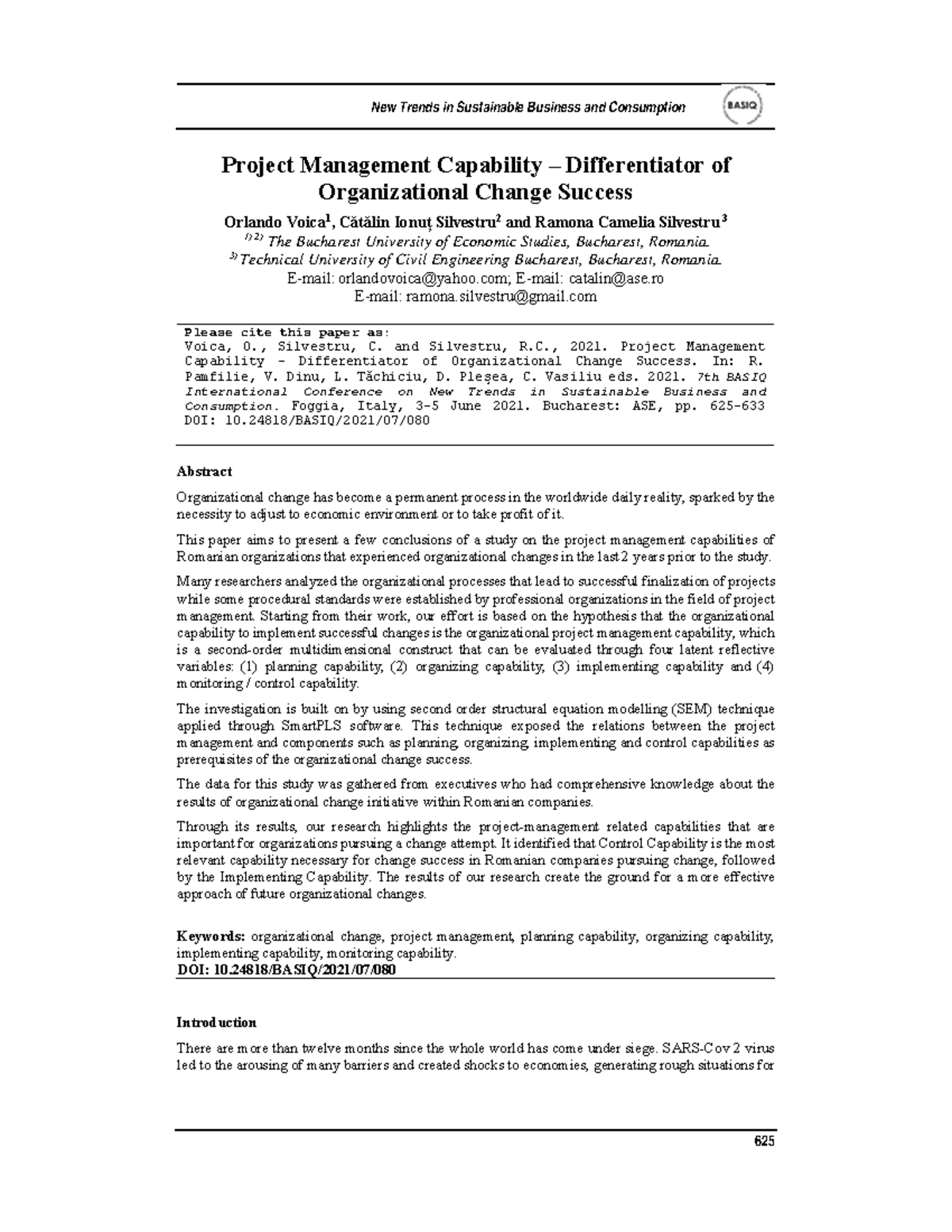 Project Management Capability Differenti - New Trends in Sustainable ...