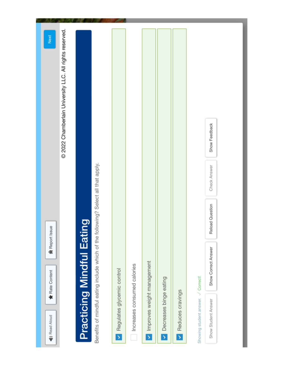 Practicing Mindful Eating - Read Aloud Rate Content Report Issue Next 2022 Chamberlain ...