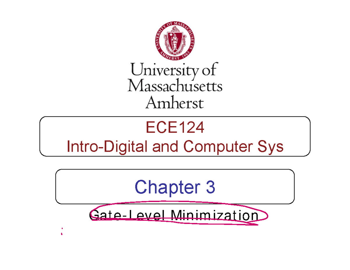 (N)ECE124-S20-CH3 YN (note 2 18) - ECE Intro-Digital and Computer Sys Chapter 3 Gate-Level - Studocu