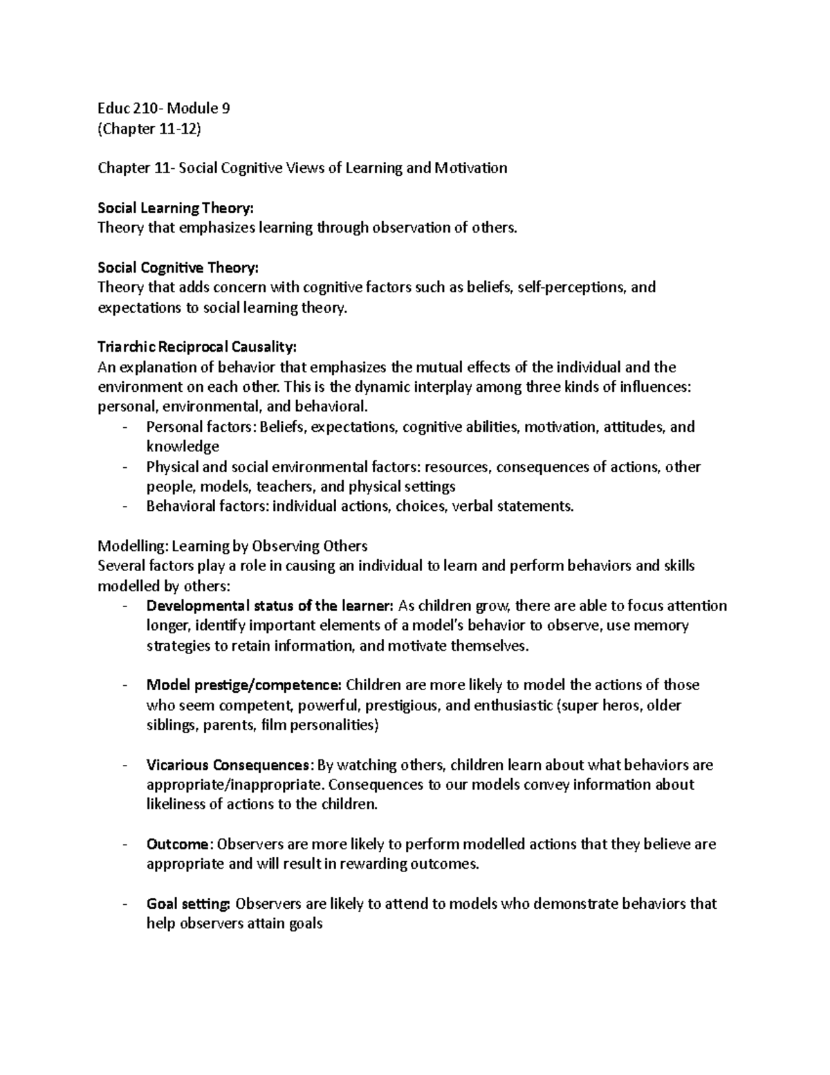 Educ 210 Module 9 - Educ 210- Module 9 (Chapter 11-12) Chapter 11 ...