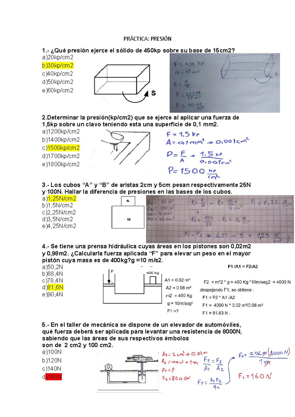 Pr ctica Tema Presi n Sem 6 F sica Senati PR CTICA PRESI N 1