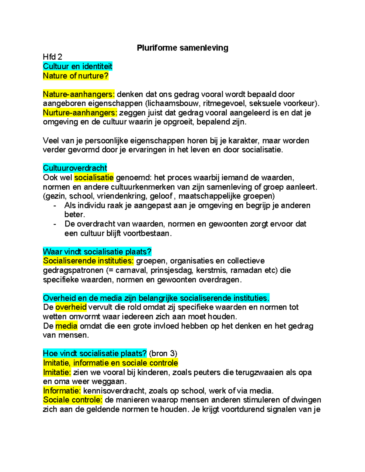 Asw pluriforme samenleving hfd 2 - Pluriforme samenleving Hfd 2 Cultuur ...