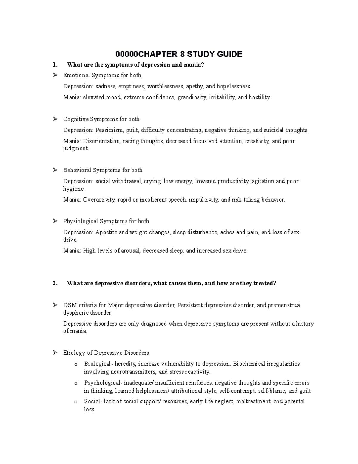 Chapter 8 Study Guide - 00000CHAPTER 8 STUDY GUIDE 1. What are the ...