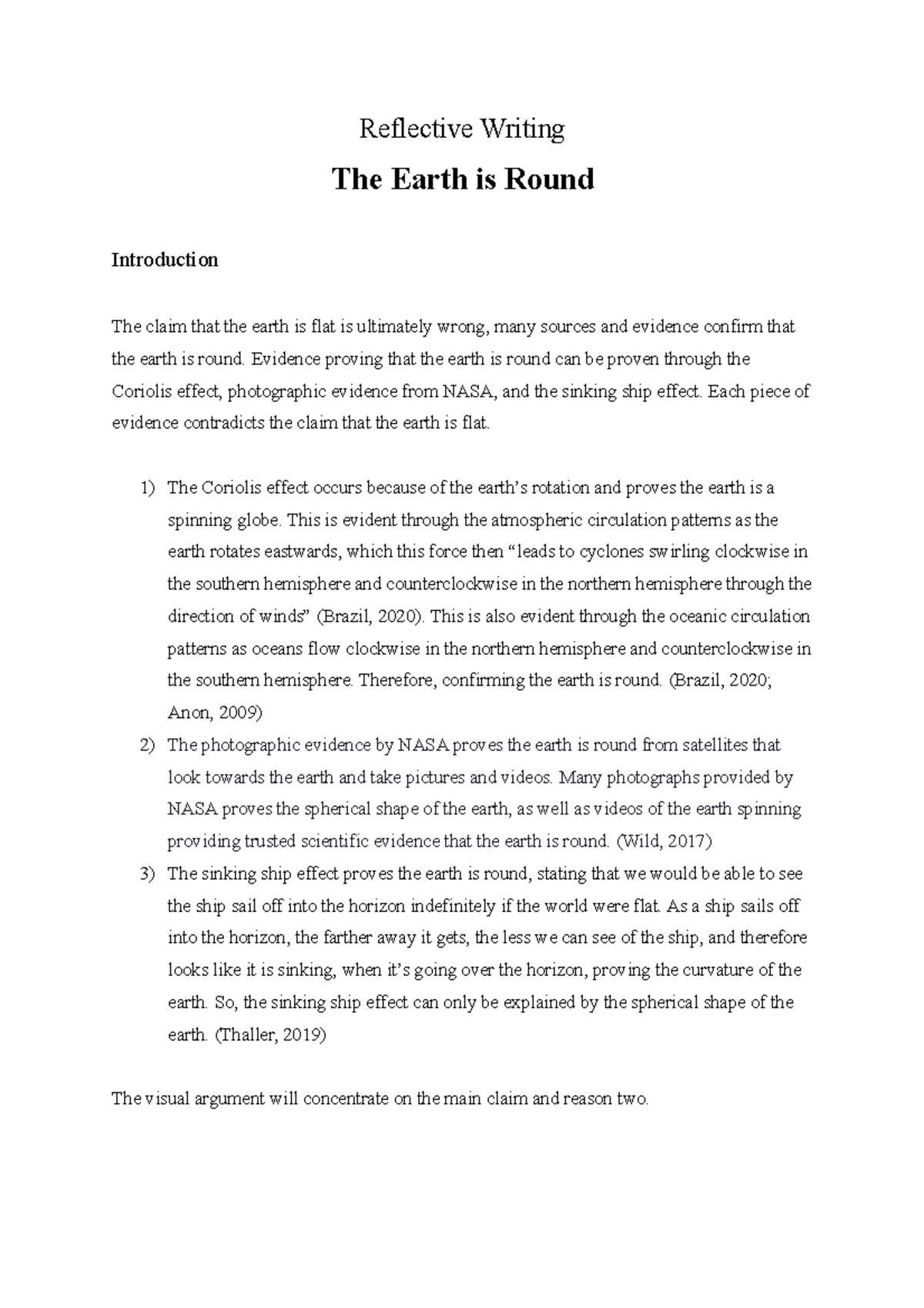 Reflective Writing Task - PHIL1037 - MQ - Studocu