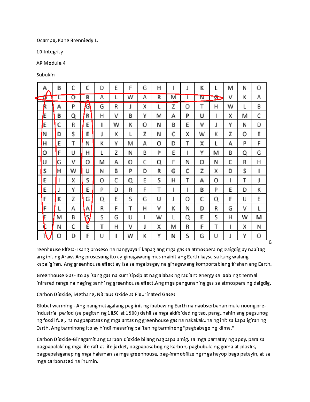 AP Module 4 - dsd - Ocampo, Kane Brenniedy L. 10-Integrity AP Module 4 ...