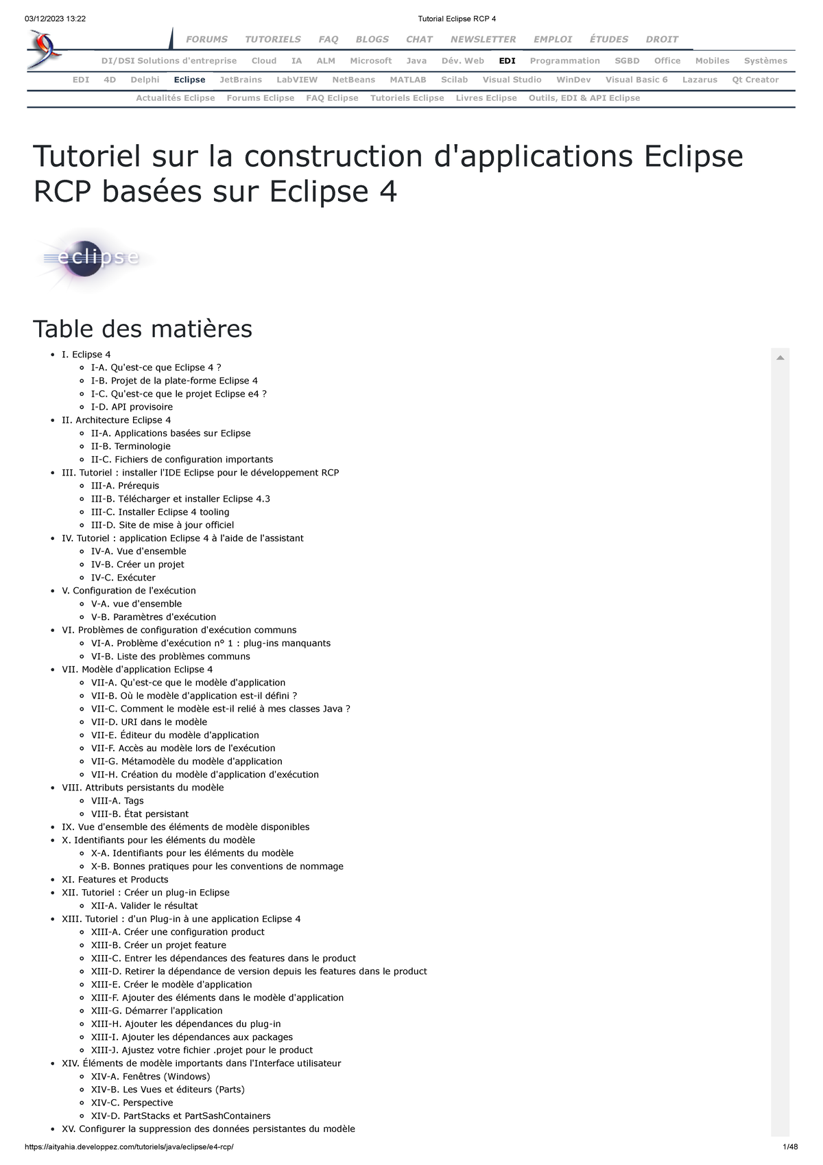 Tutorial Eclipse - no detail - Tutoriel sur la construction d ...