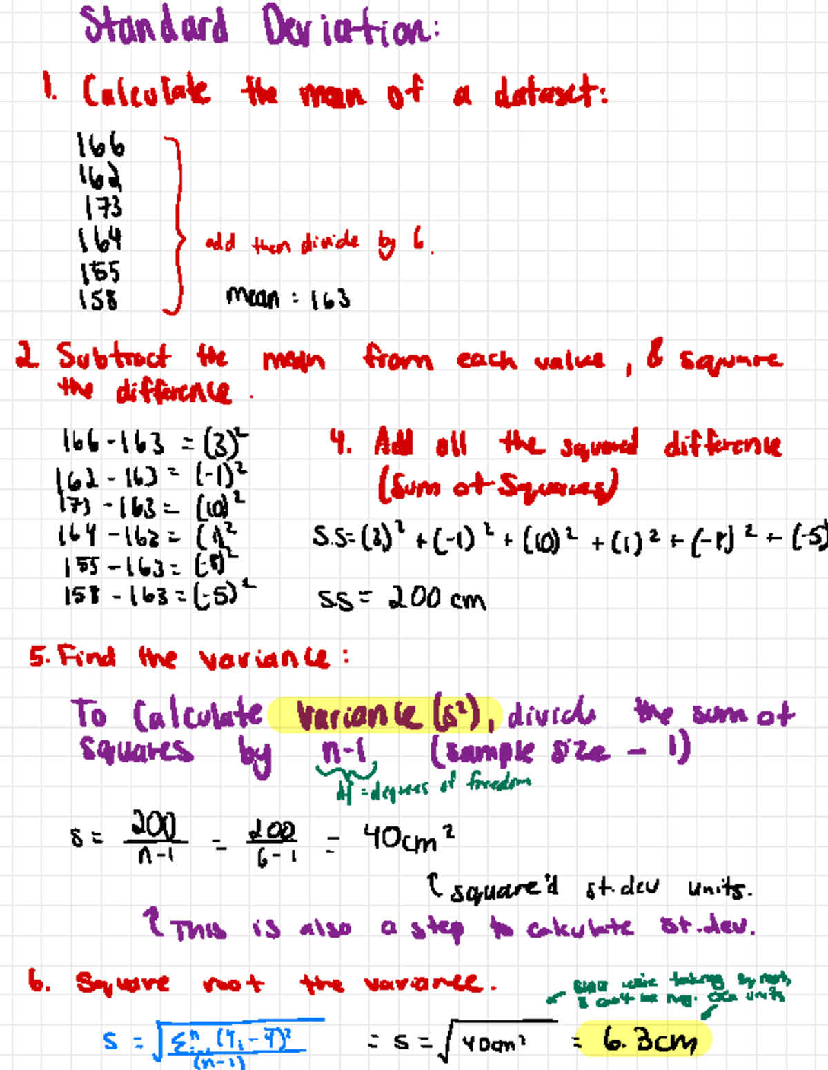 Calculate St Dev And Variance - Standard Deviation : 1. Calculate the ...