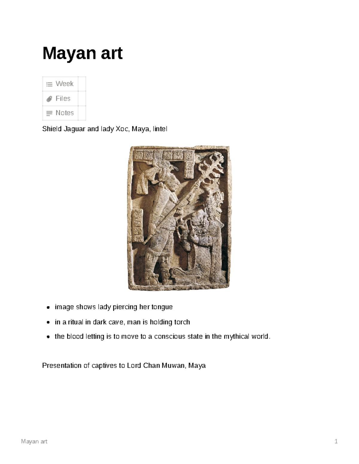 Mayan art - Mayan art Week FilesNotes Shield Jaguar and lady Xoc, Maya ...