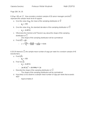 Chapter 5 Quiz answer keys - MATH 1016 - Studocu