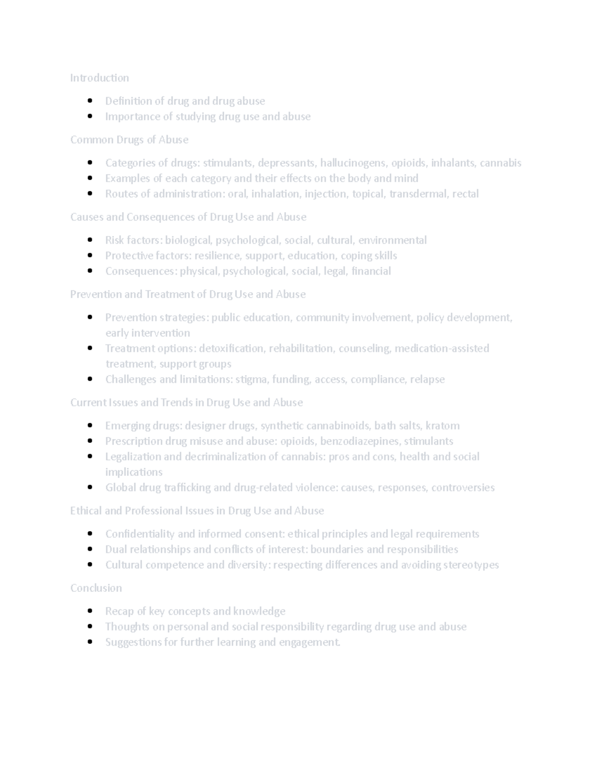 Document 1 - study guide - Introduction Definition of drug and drug ...