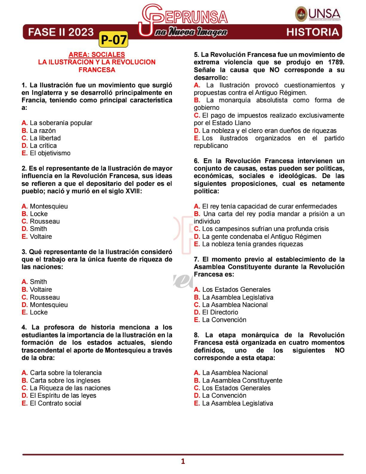 Historia - cepru - EPRUNSA UNSA FASE II 2023 na Nueva Imagen HISTORIA ...