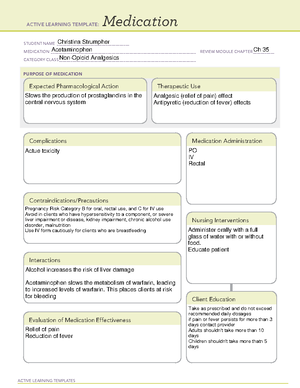 Vancomycin Medication sheet - ACTIVE LEARNING TEMPLATES Medication ...