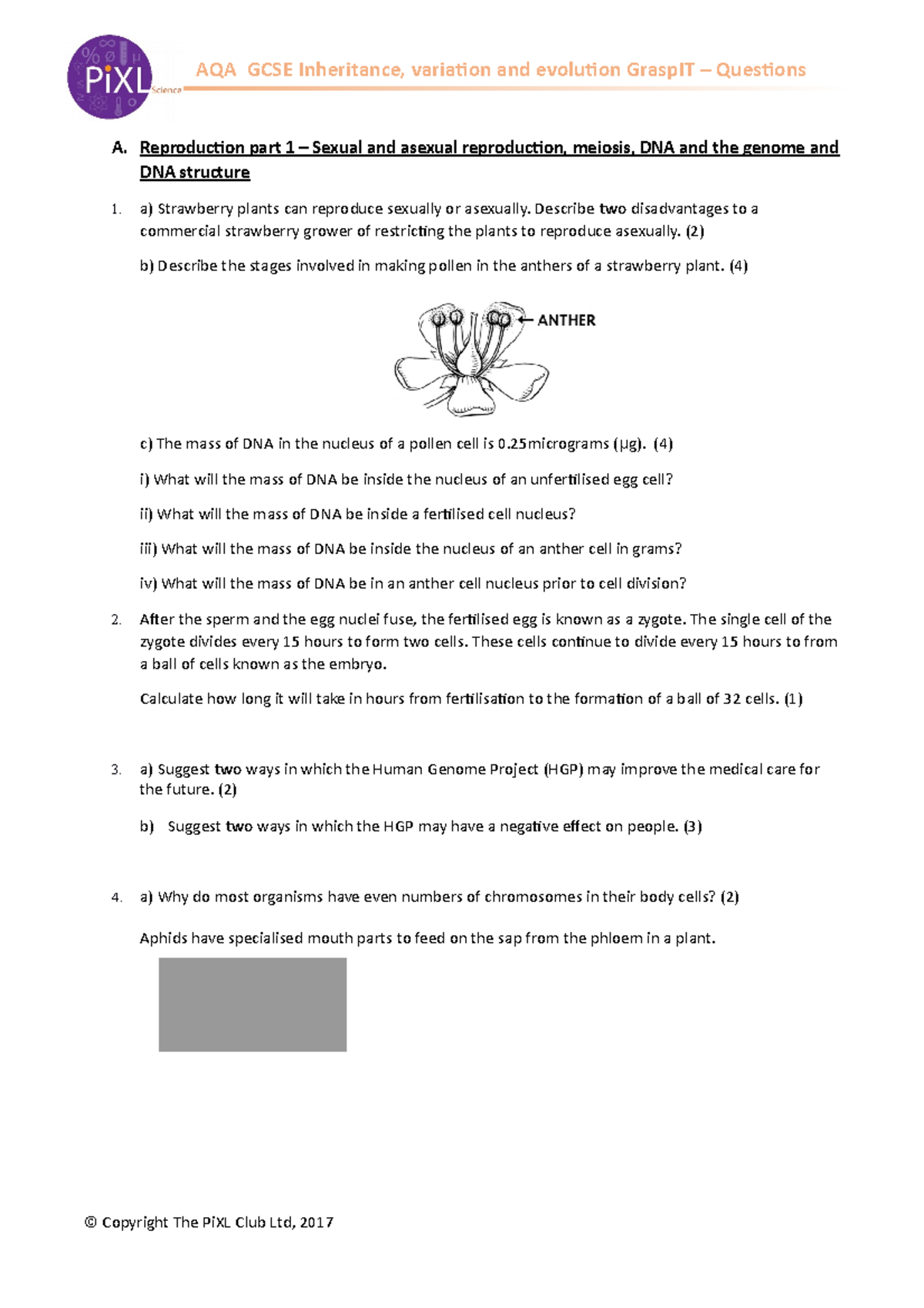 AQA Biology Inheritance variation evolution Grasp IT GCSE Re-useable ...