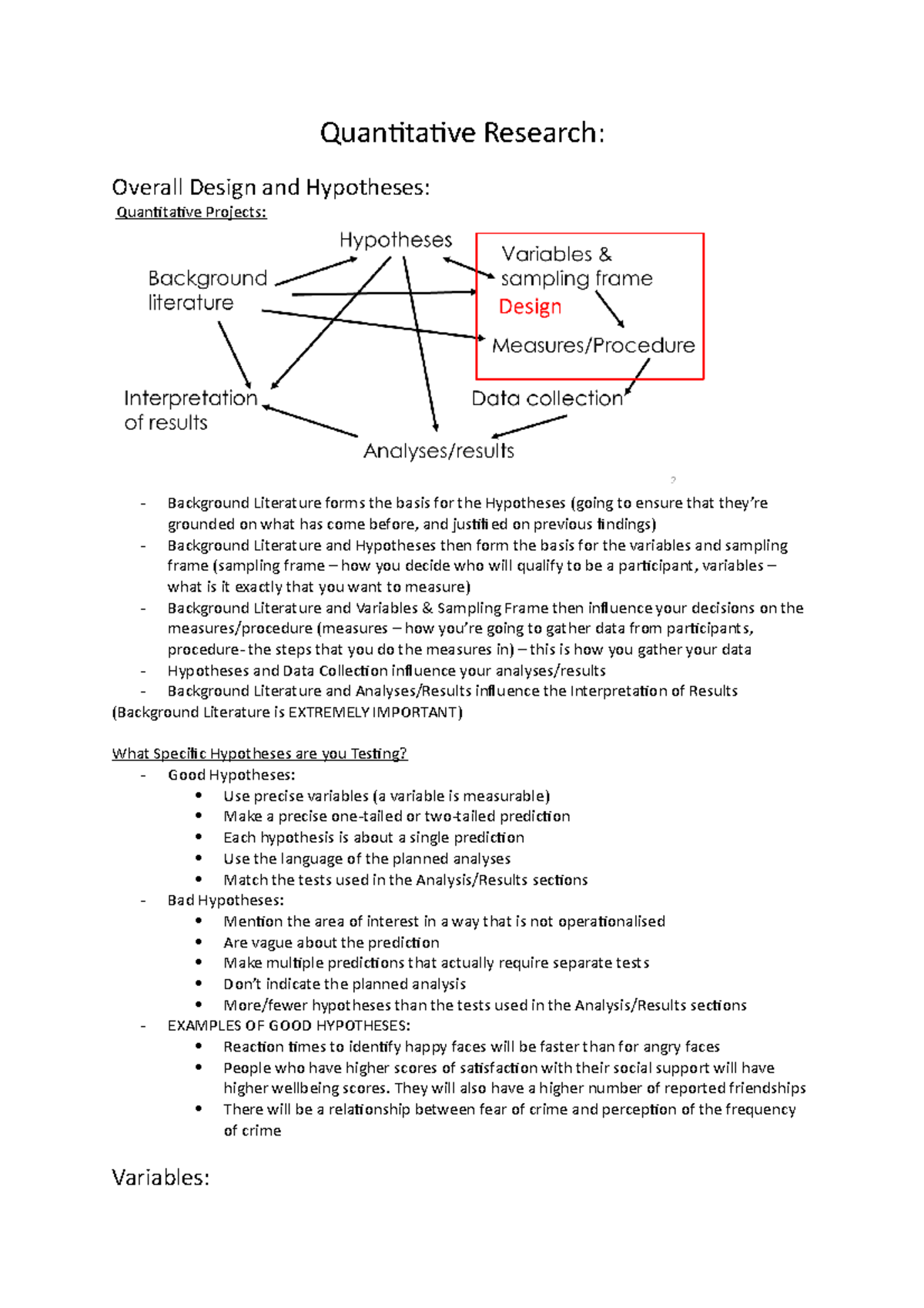 Quantitative Research - Quantitative Research: Overall Design and ...