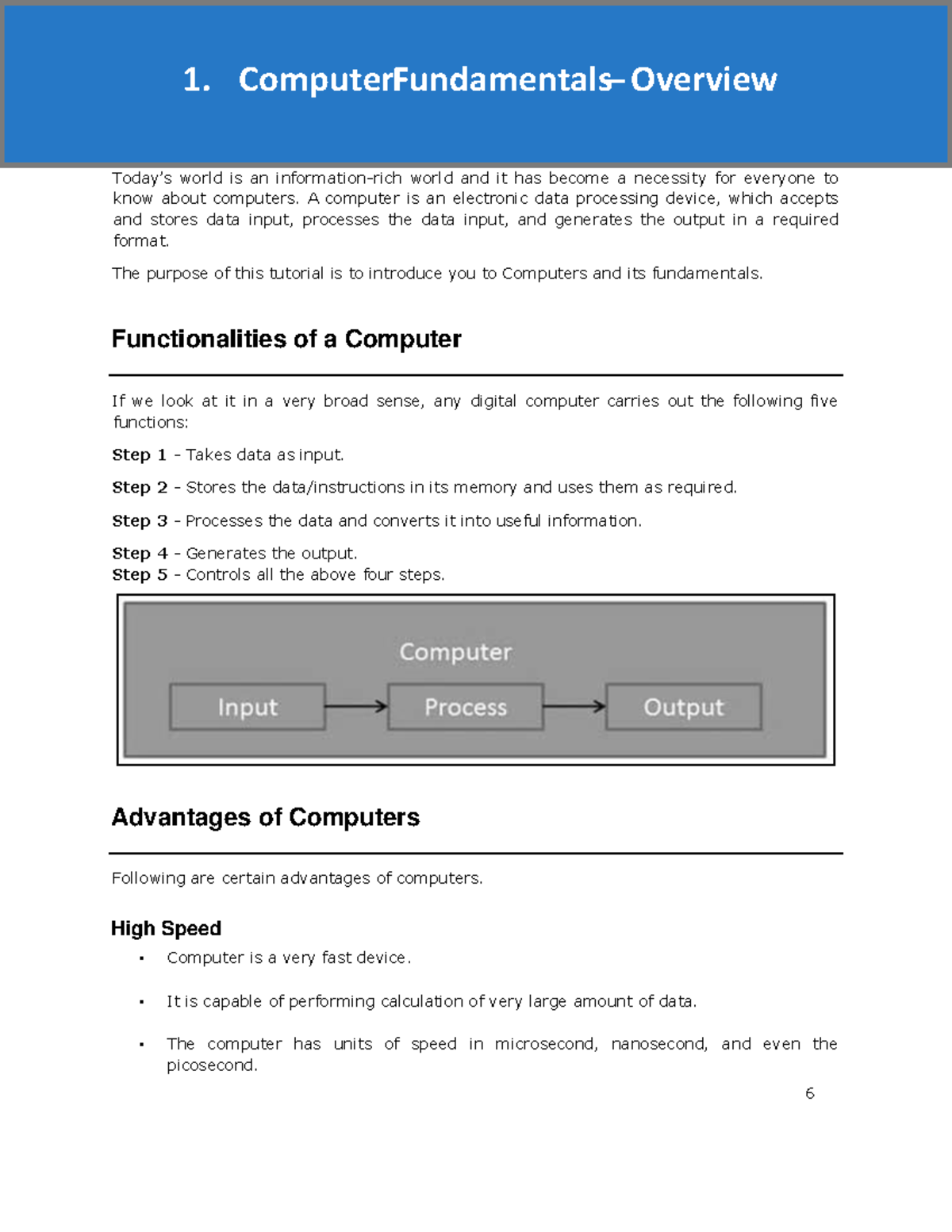 Computer fundamentals tutorial - 1. ComputerFundamentals─ Overview ...