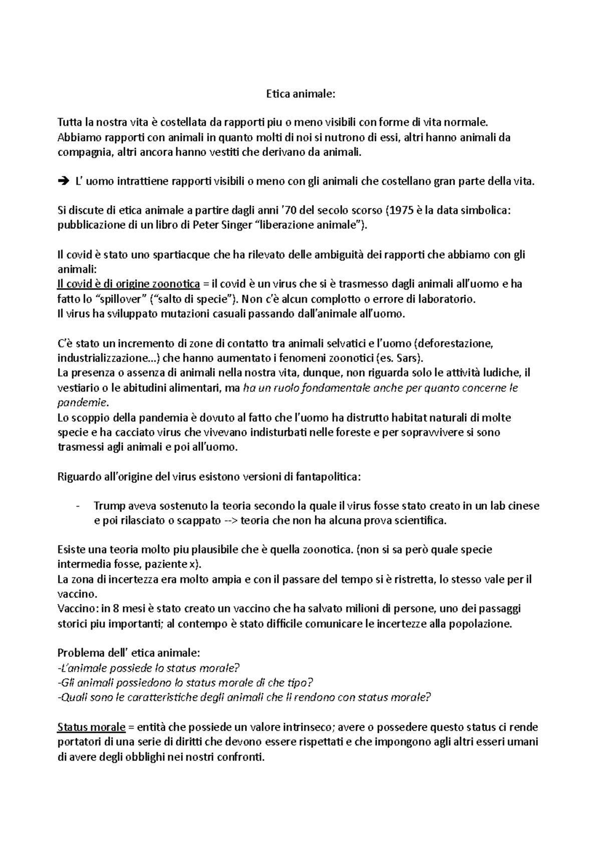 Questioni etiche - Etica animale: Tutta la nostra vita è costellata da ...