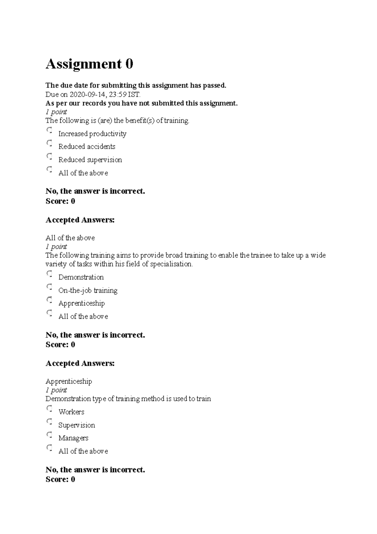 TOT Assignment - tot notes - Assignment 0 The due date for submitting ...
