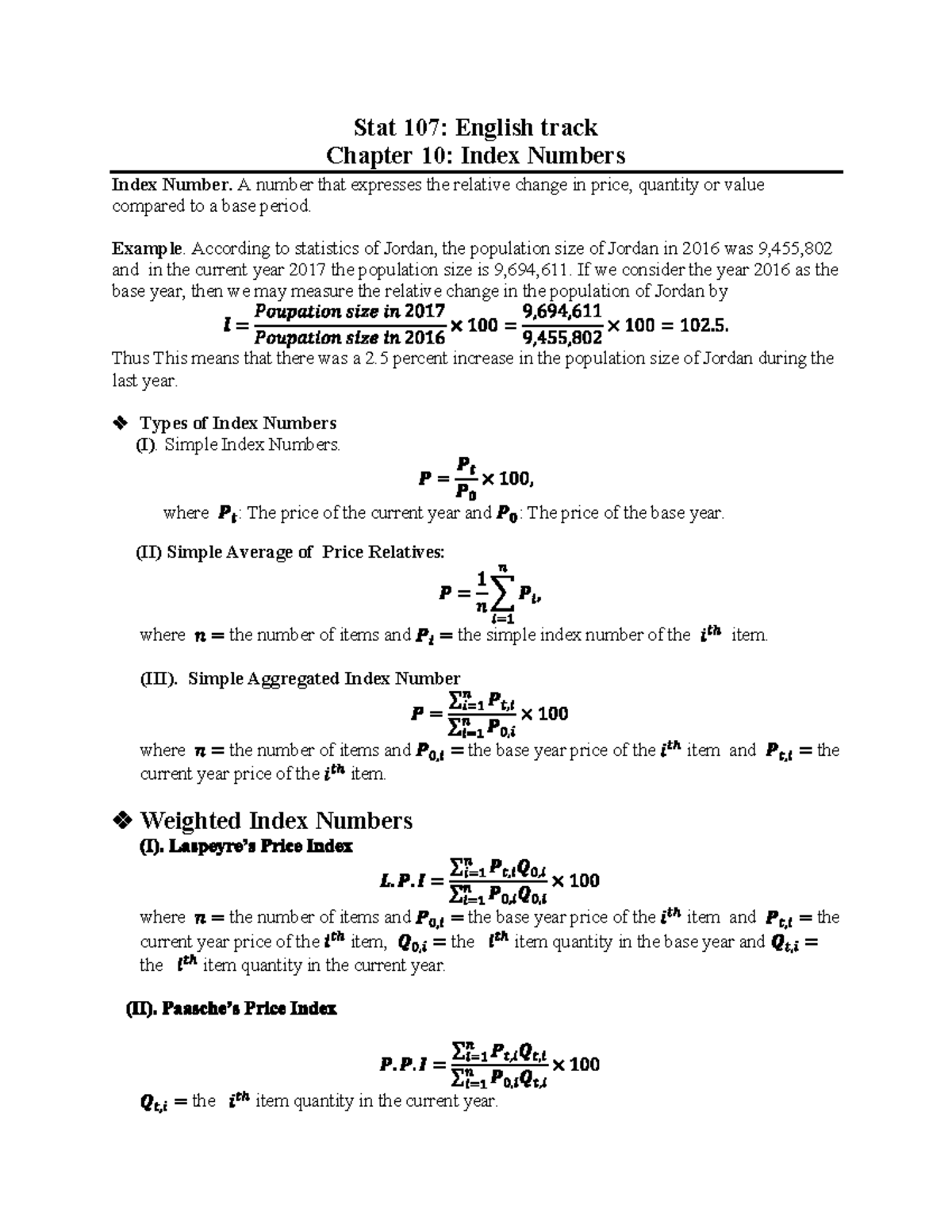 Index Number (1) (1) (2) - Stat 107: English track Chapter 10: Index ...
