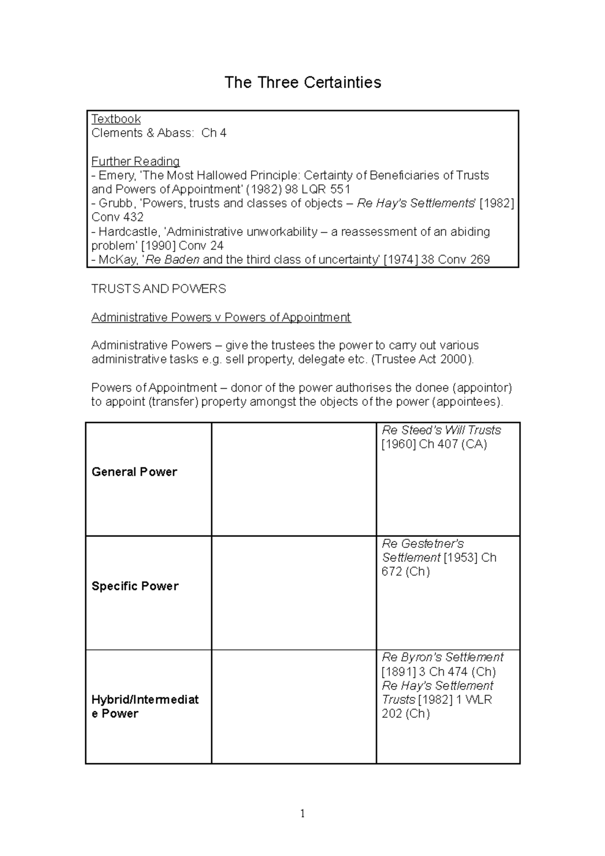 Three Certainties - The Three Certainties Textbook Clements & Abass: Ch ...