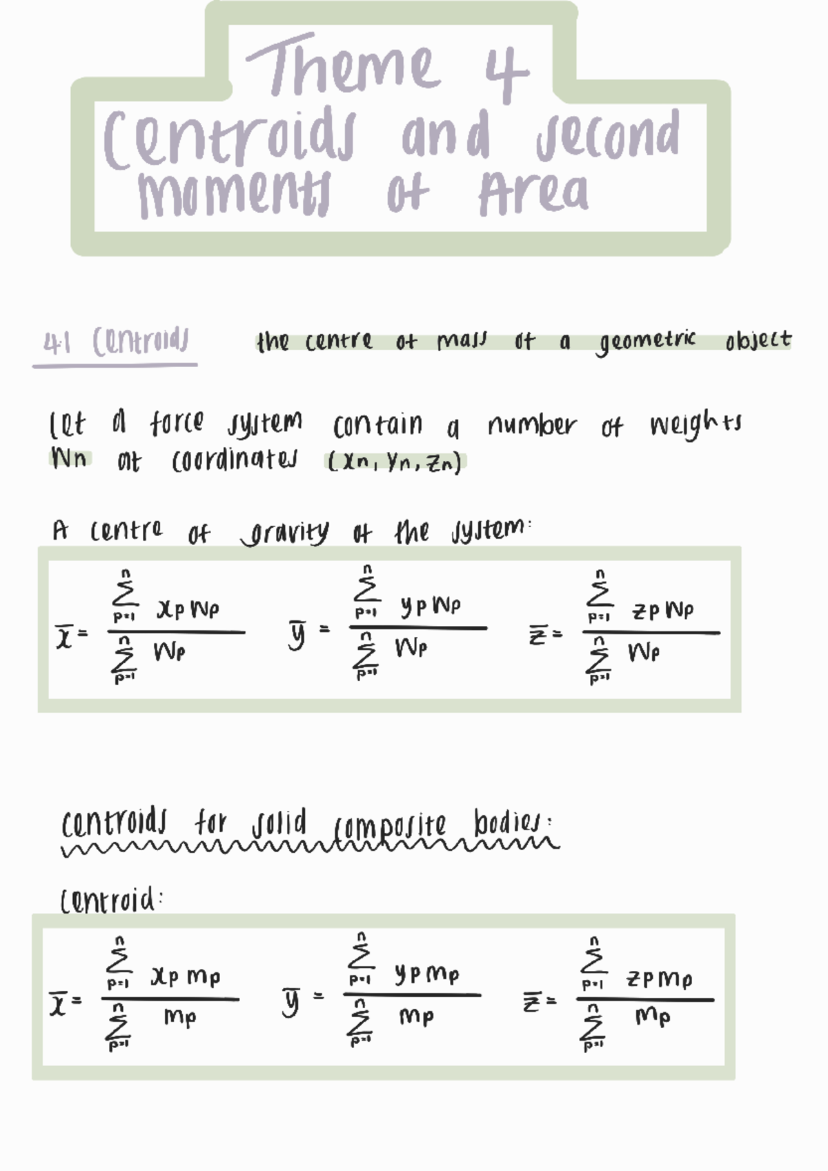 4. Centroids and Moments of Inertia - SWK 210 - Studocu
