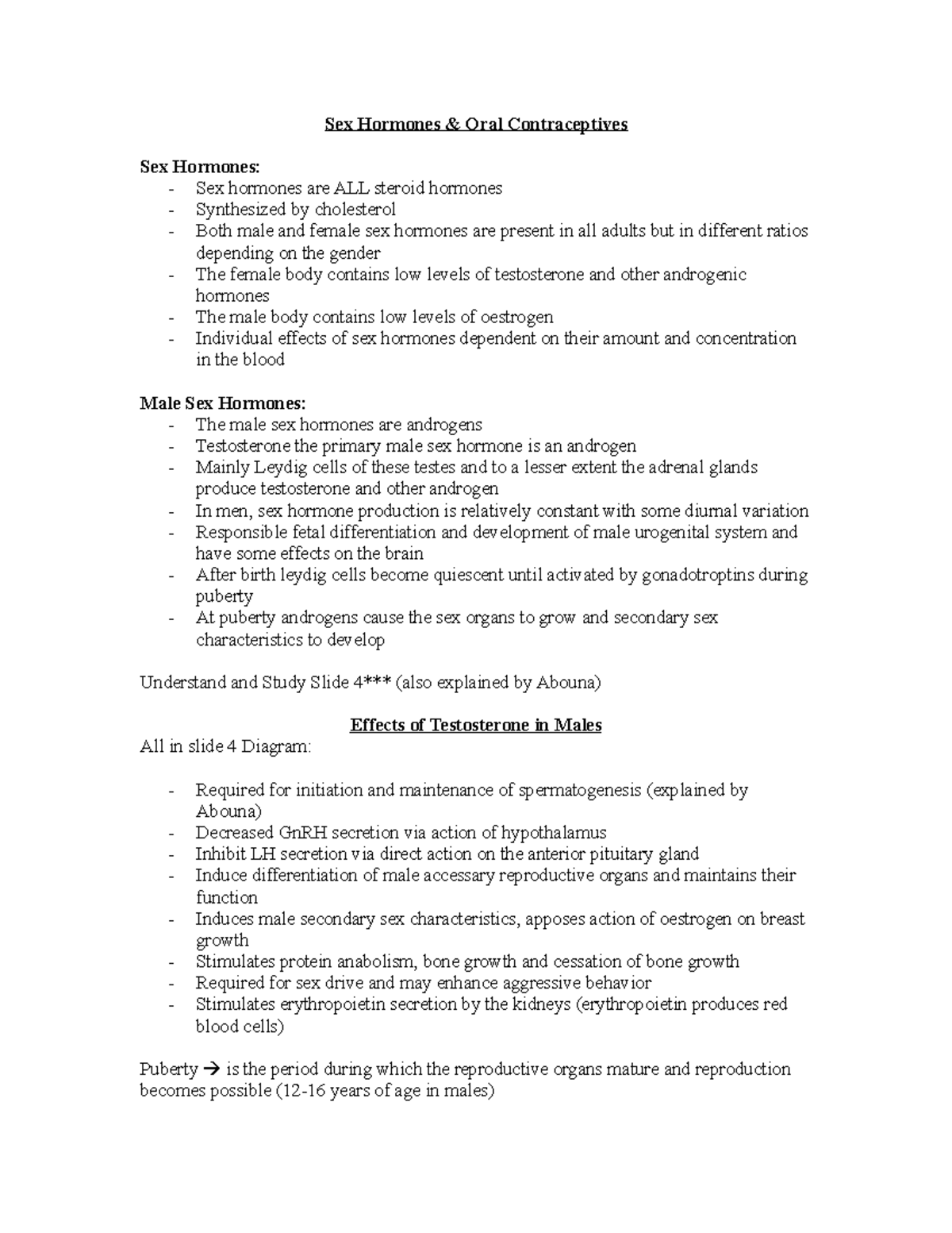 Sex Hormones And Oral Contraceptives Diseased Systems