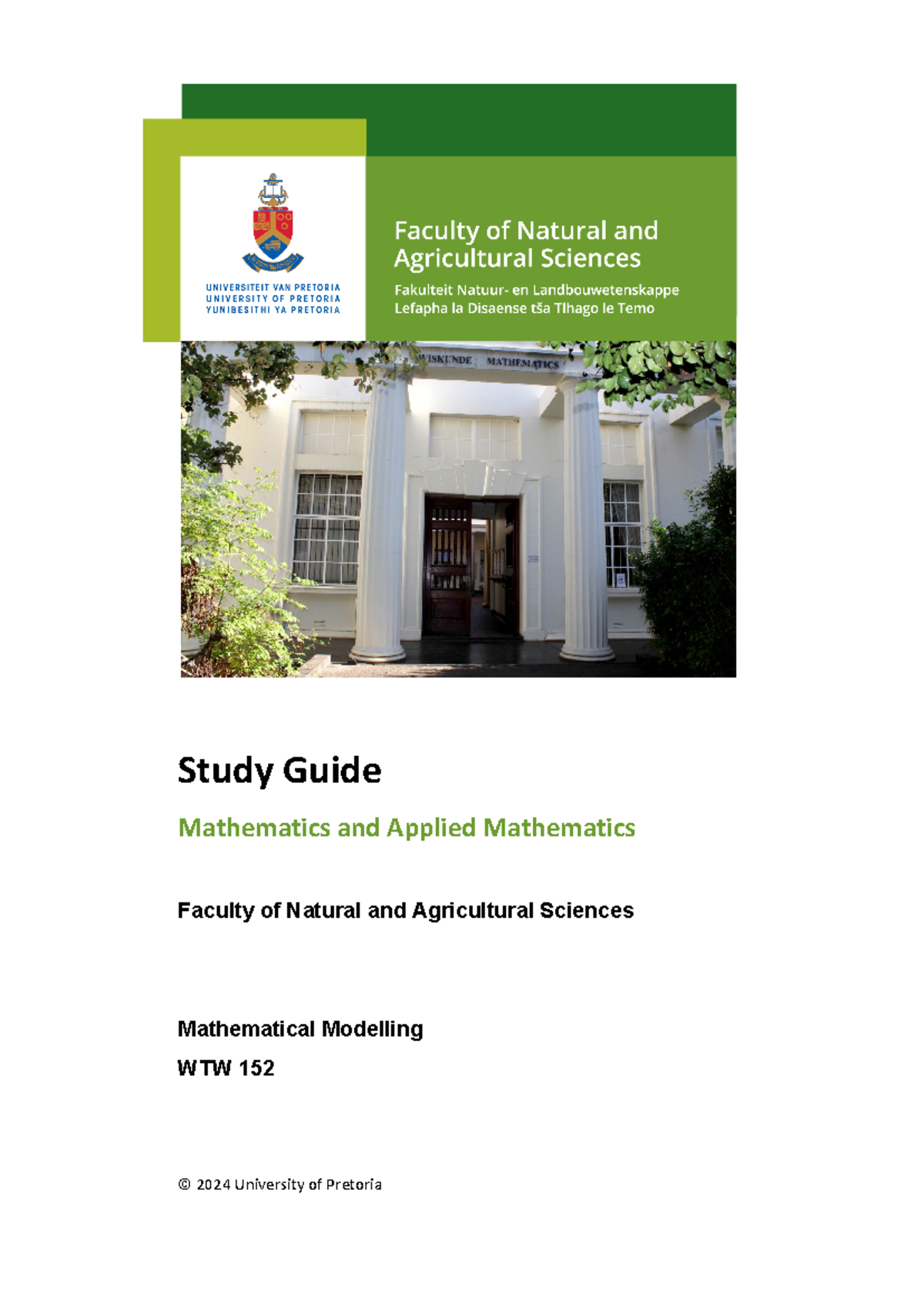 WTW152Final Study Guide With Cover 2024 - Study Guide Mathematics and ...