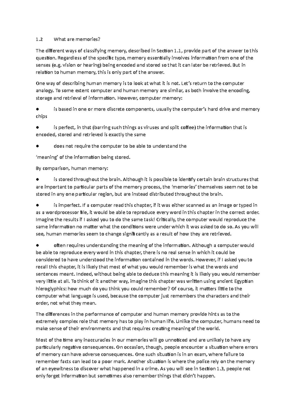 Chapter 9 - 1.2, 1 - in depth notes on the investigating methods ...