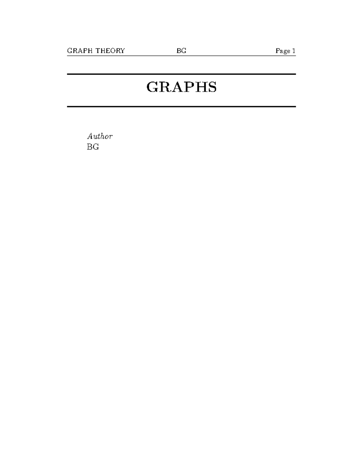 Graph set 1 - GRAPHS Author BG 1 Undirected graphs 1 Graphs and ...