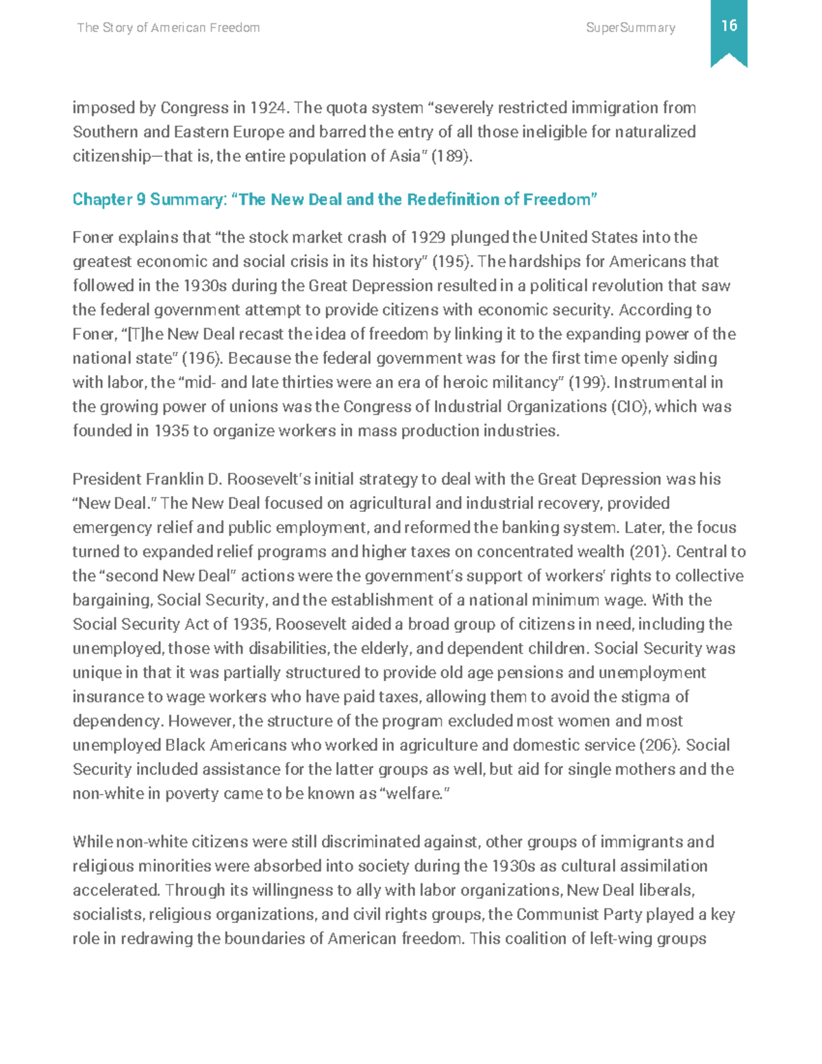 The Story of American Freedom - Super Summary Study Guide 2 17 ...