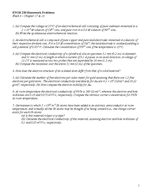 Lecture 2 - Chapter 2 - ENGR 220 Lecture 2 Chapter 2 Week 2 Homework ...