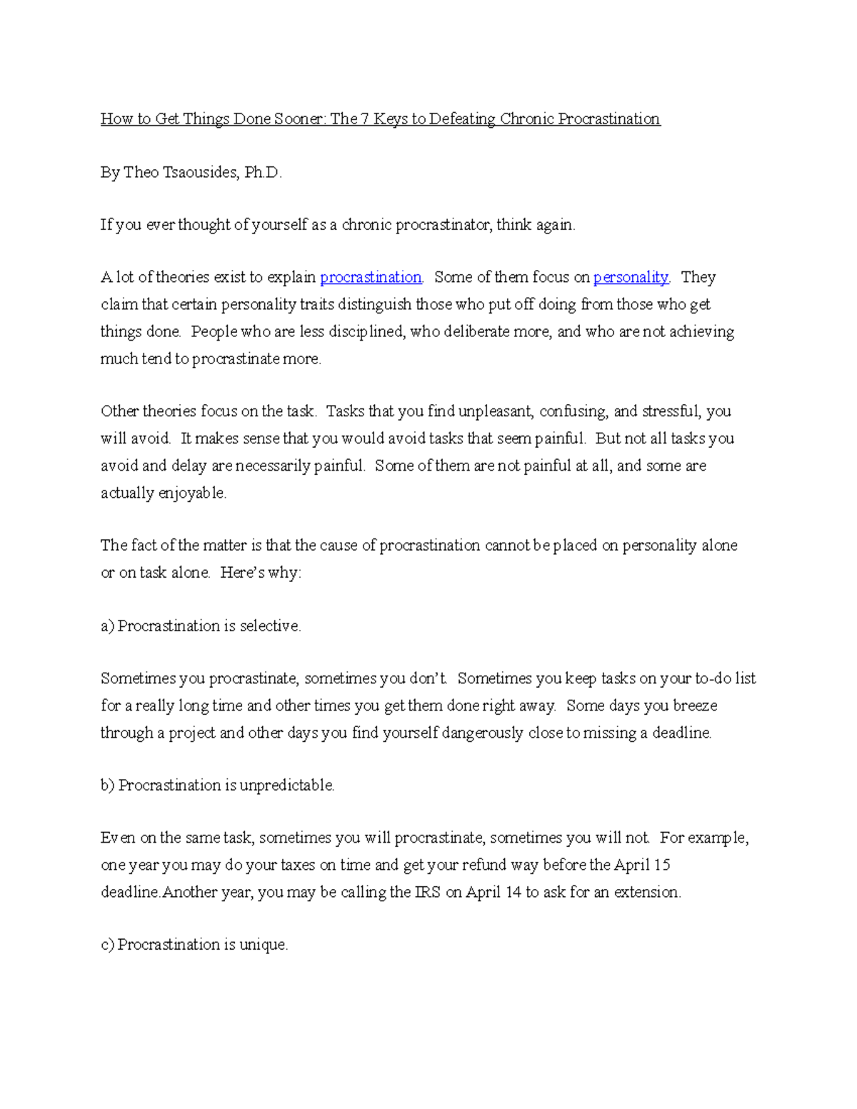 How to Get Things Done Sooner-7 Keys - How to Get Things Done Sooner ...