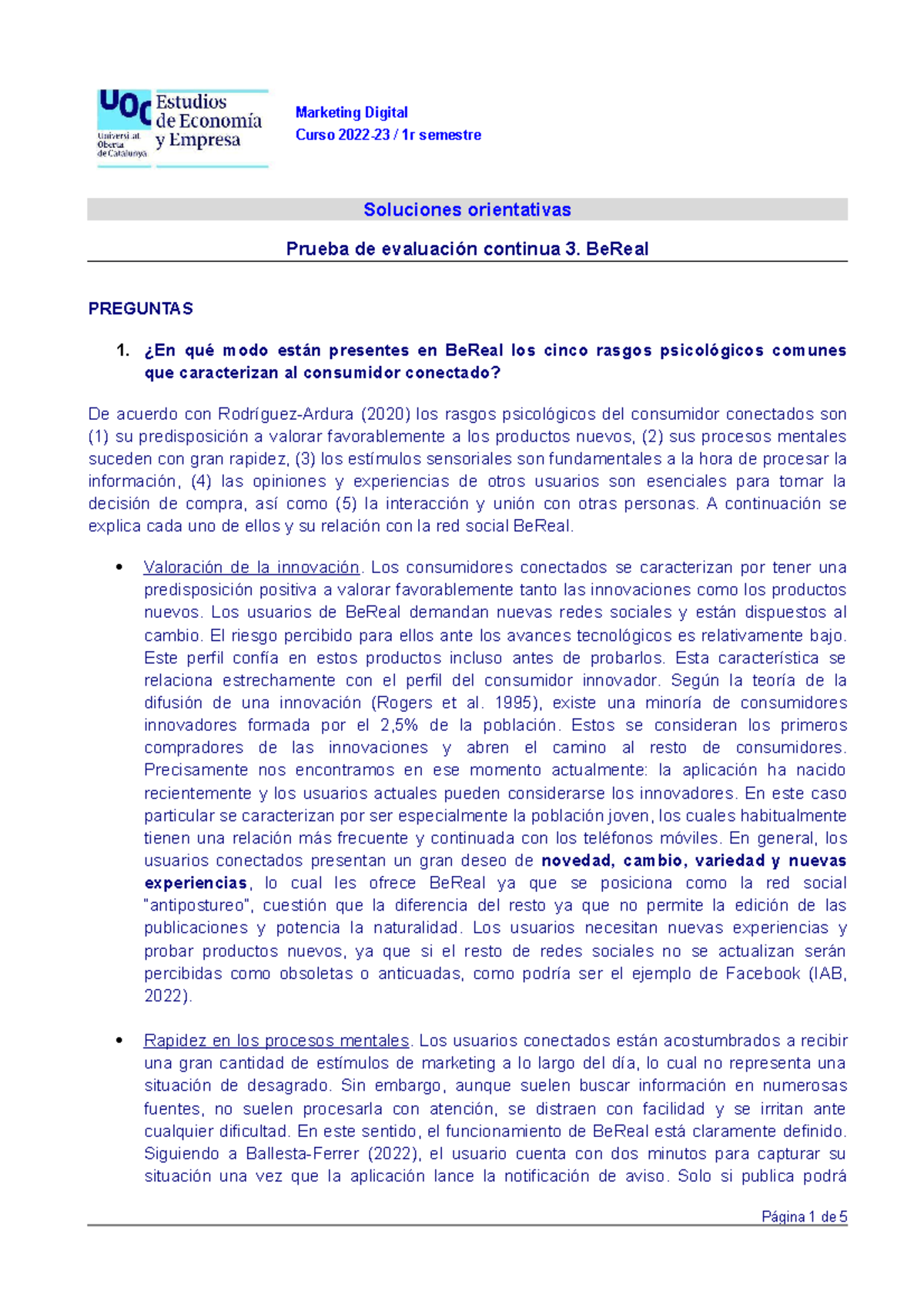 Solpec 3 - Solución Pec 3 primer semestre marketing digital 2022 - Marketing Digital Curso 2022 ...