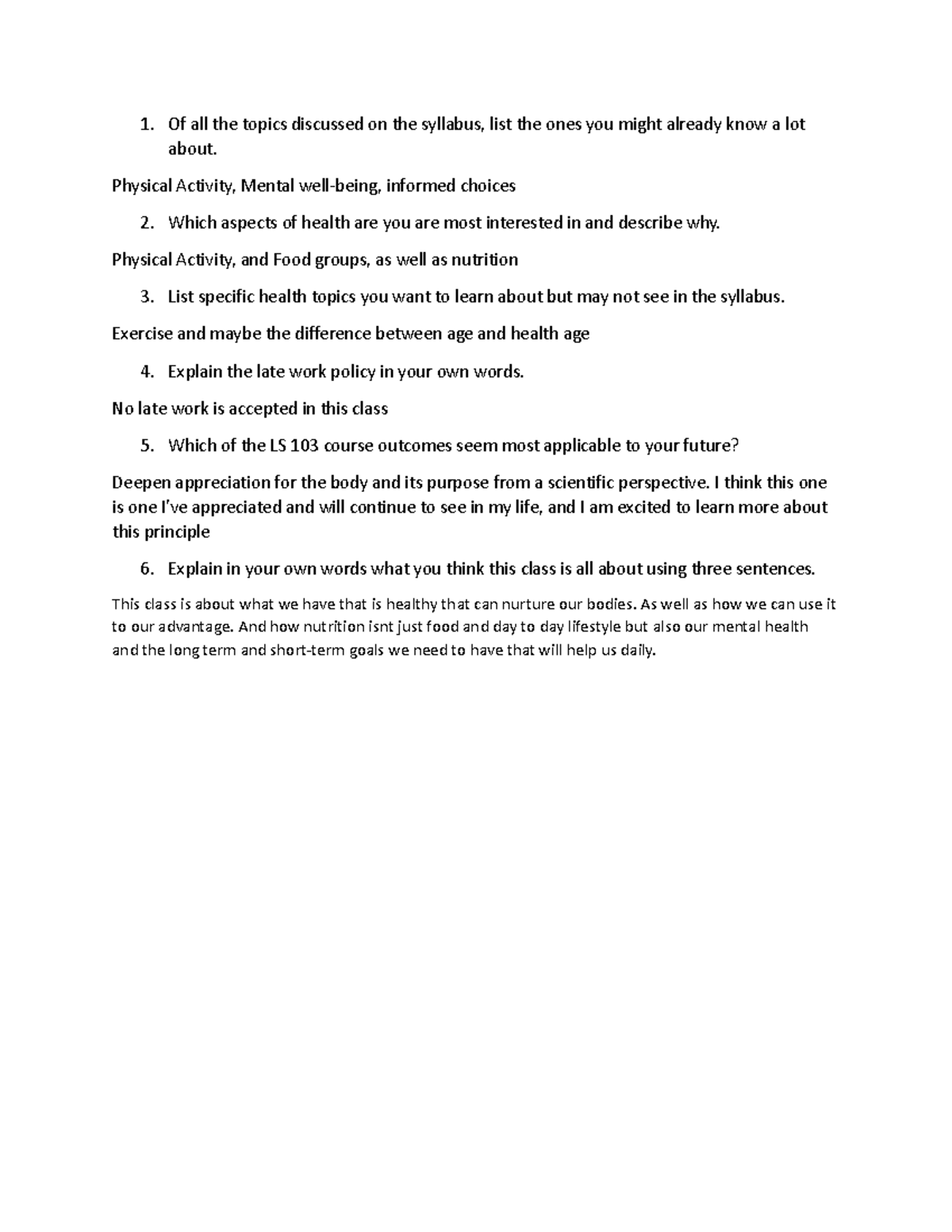 LS103 - Worksheet for cultural regions - Of all the topics discussed on ...