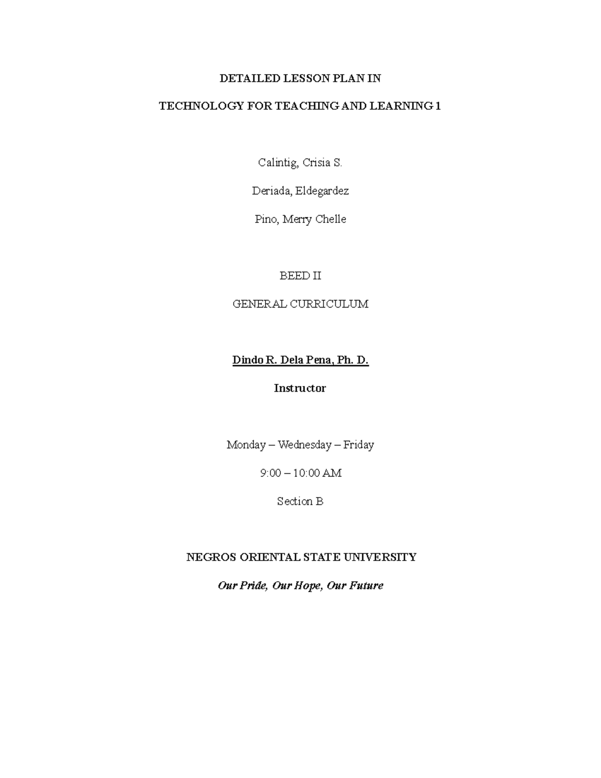 Detailed- Lesson-PLAN-ed-201-in-Tdcehnology-send 053259 - DETAILED ...