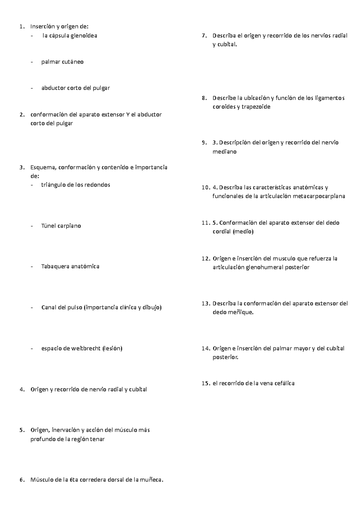 Banco anato semana 6 y 7 - Inserción y origen de: la cápsula glenoidea ...