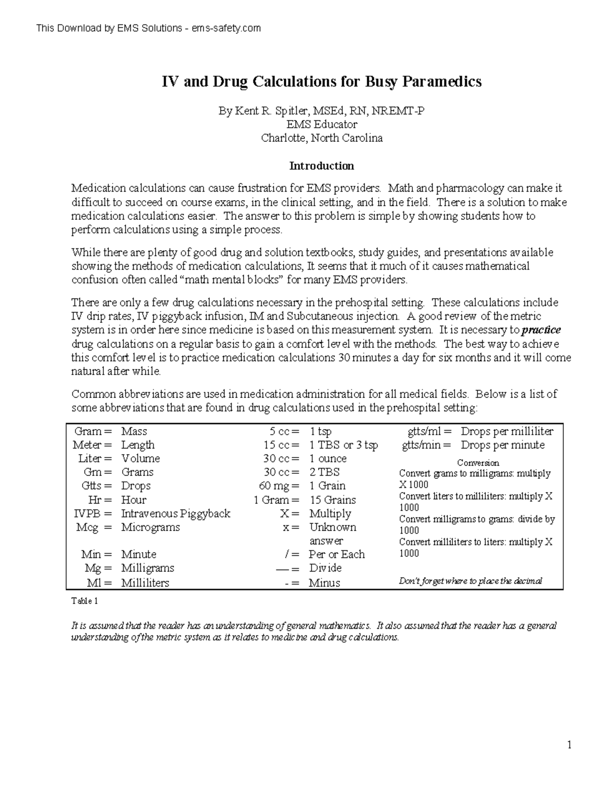 IV - IV.Drug.Calculations - IV and Drug Calculations for Busy ...
