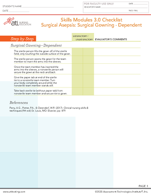 Ati Vital Signs Apical Radial checklist - EDUCATOR IMPLEMENTATION GUIDE ...