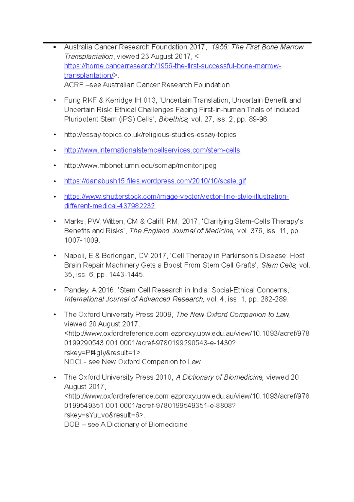 Powerpoint presentation for stem cell justification - Australia Cancer ...