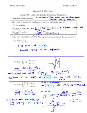 Spring 2010 Calc 1 Final Exam done - MATH 1271 - Studocu