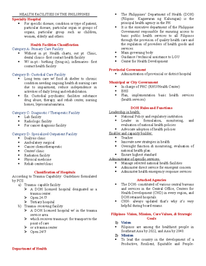 CHN- Levels OF CARE - LEVELS OF CARE Primary Level of Health Care 1 ...