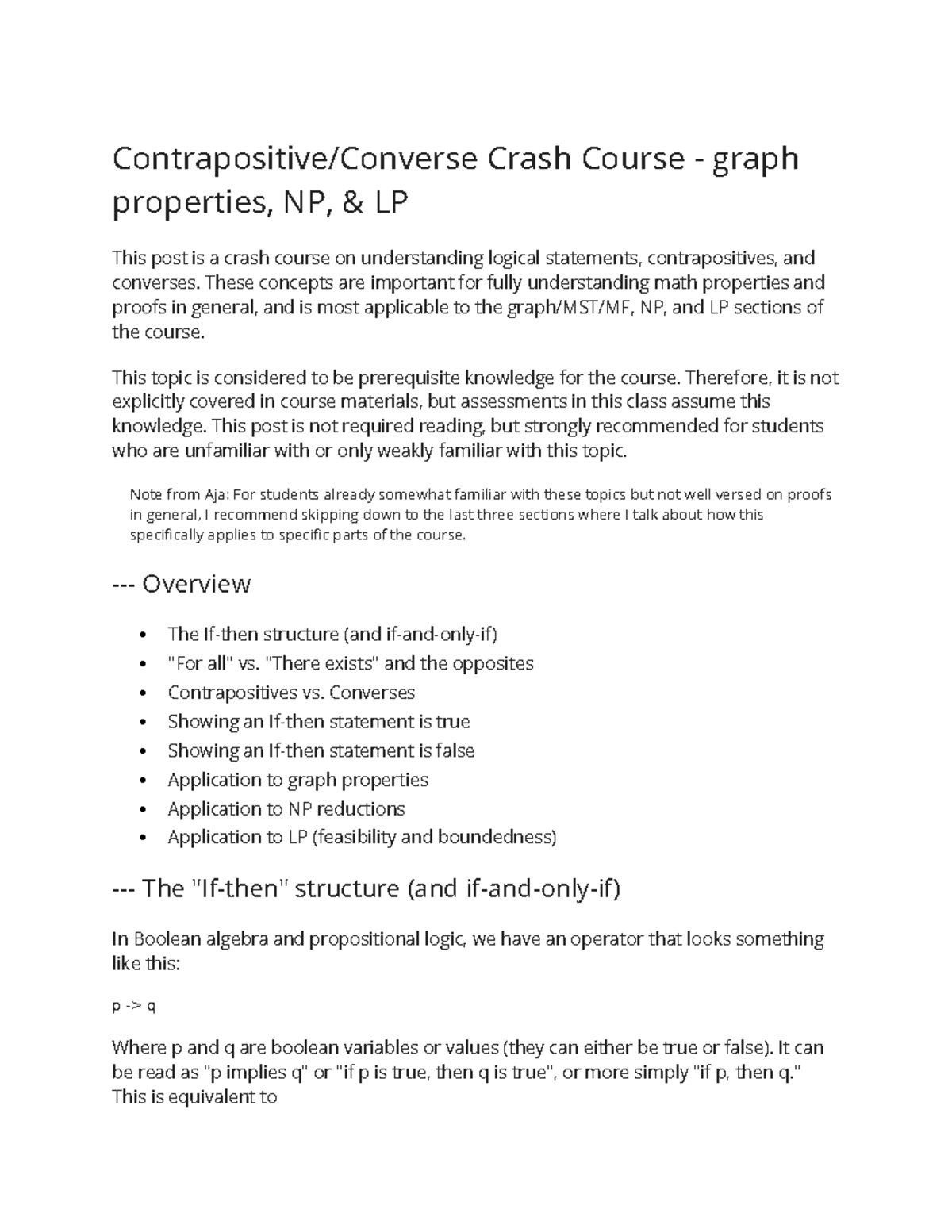 Contrapositive - Contrapositive/Converse Crash Course - graph ...