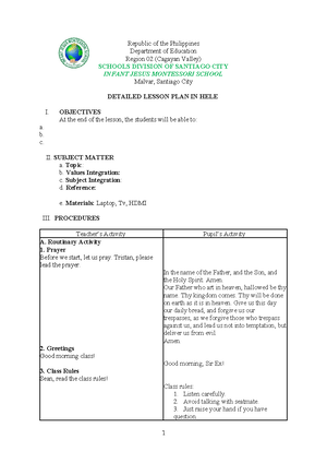 A Detailed Lesson Plan - For basis only - Republic of the Philippines ...