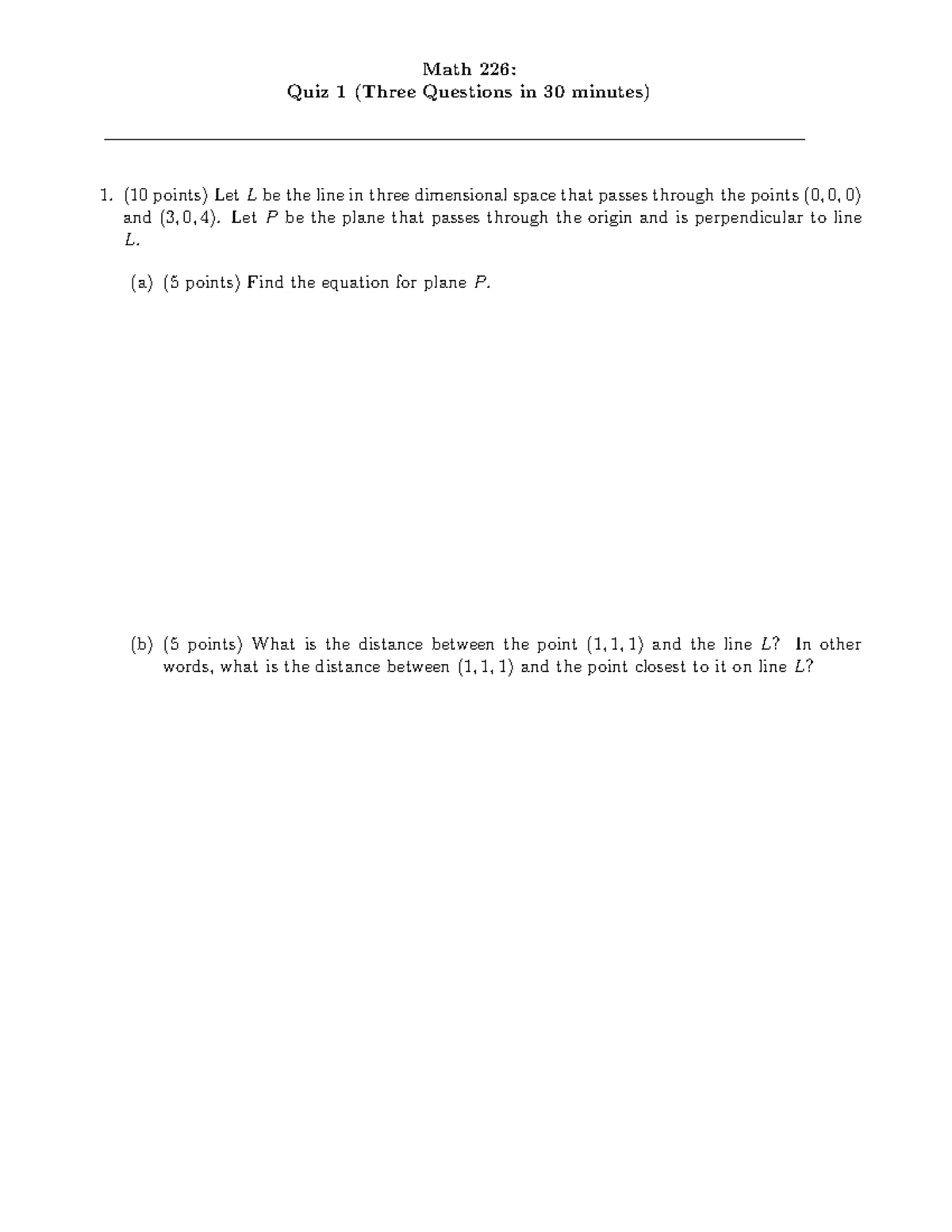 Math 226 Spring 2021 - S21 - Math 226: Quiz 1 (Three Questions in 30 ...