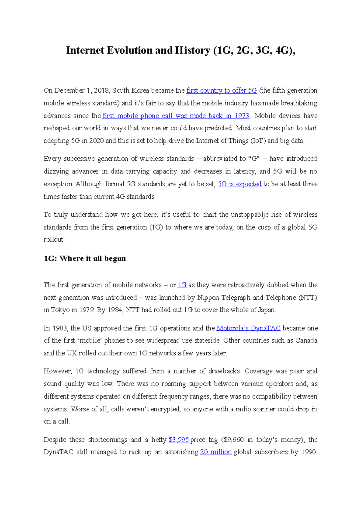 Internet Evolution and History - Mobile devices have reshaped our world ...