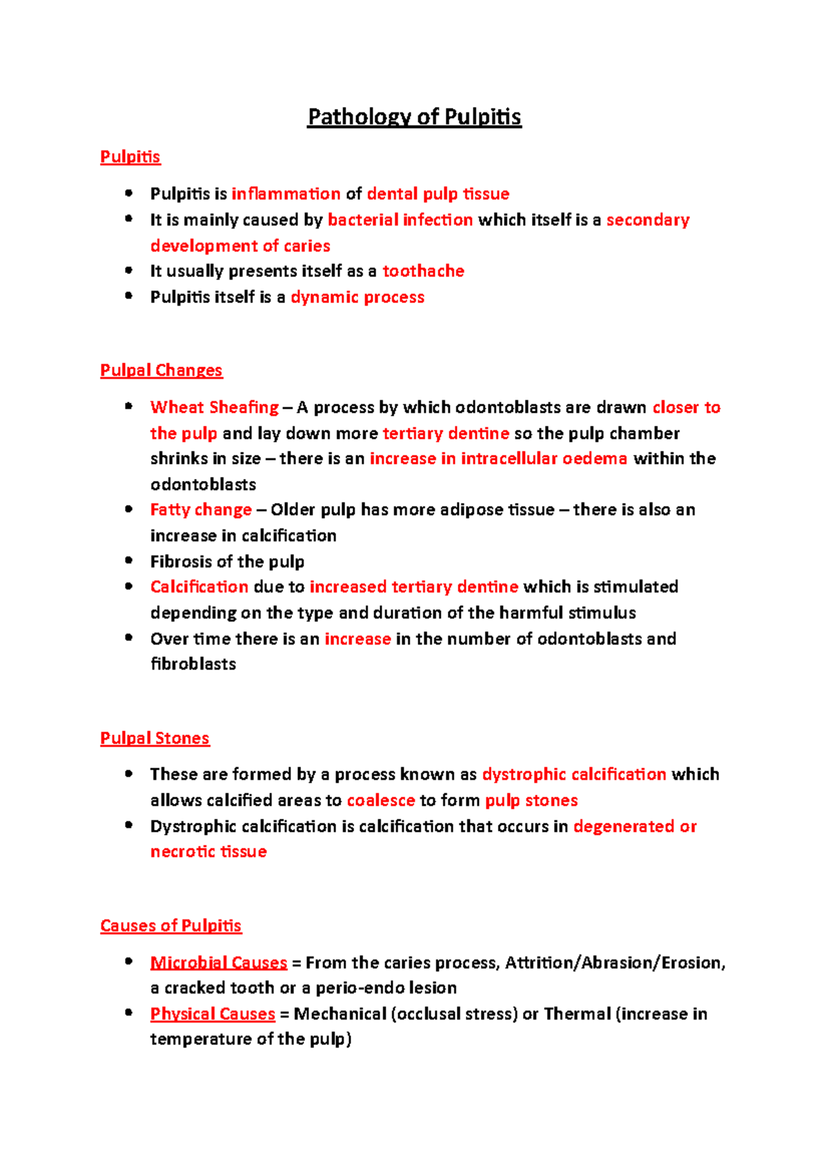 Pathology of Pulpitis - Pathology of Pulpitis Pulpitis Pulpitis is ...