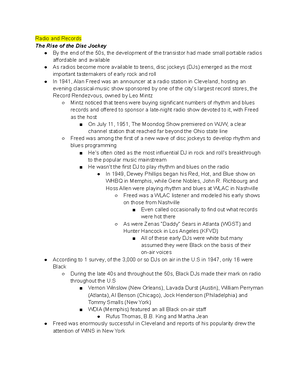 History of Rock and Roll ch3 p1 - Chapter Three: The Demise of Rock and ...