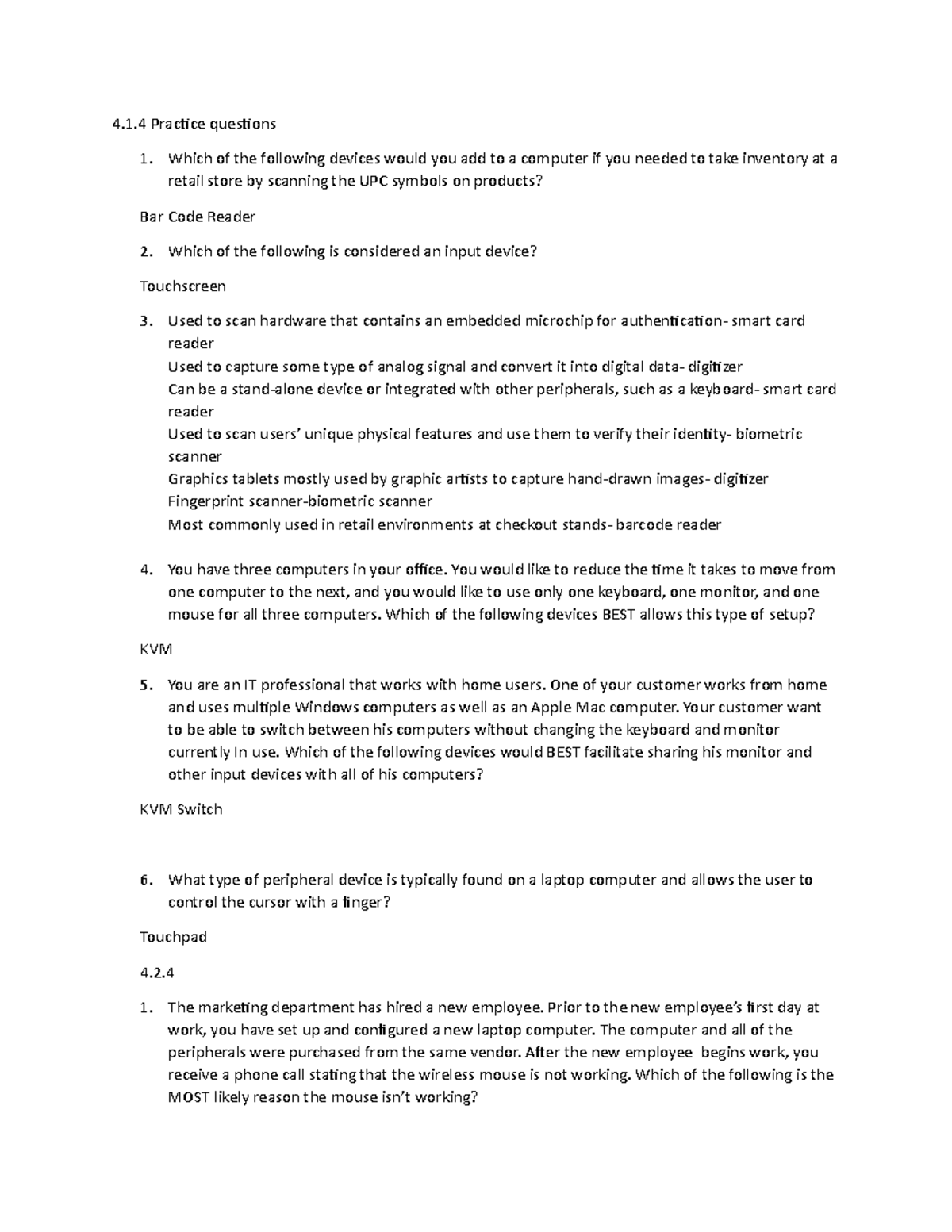 Chapter 4 Test Into To Tech 4 1 Practice Questions Which Of The chapter-4-test-into-to-tech-4-1-practice-questions-which-of-the